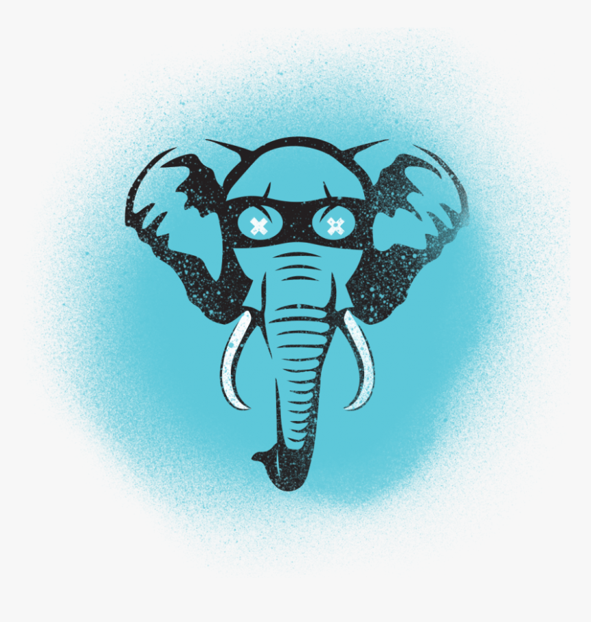 Lucky Elephant Logo - Elephant Head Black And White, HD Png Download ...