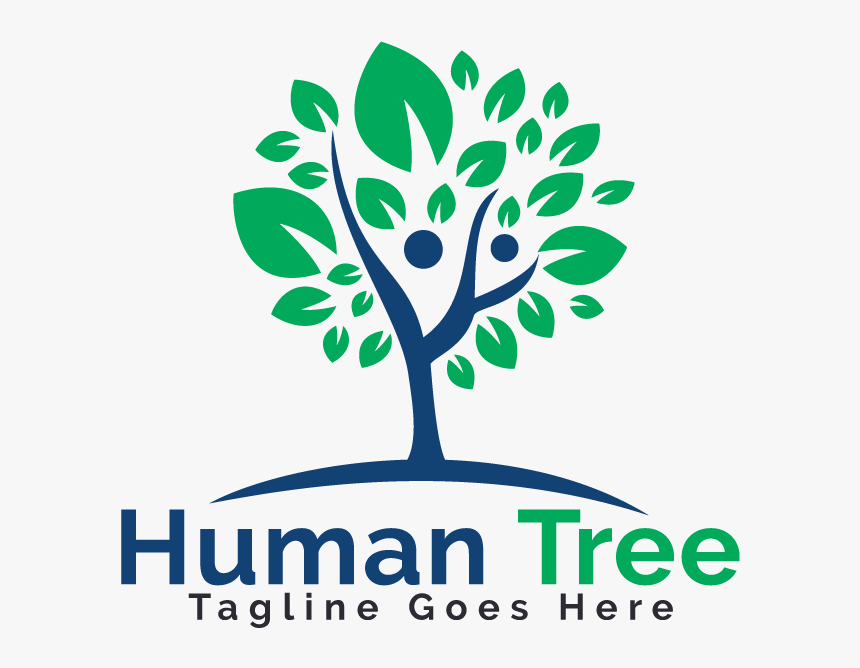 Human Tree Logo Design - Illustration, HD Png Download , Transparent ...
