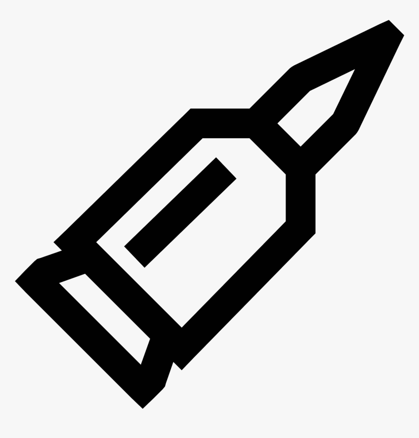 It S A Logo Of A Pointed Bullet Still In It S Casing - Icon, HD Png ...