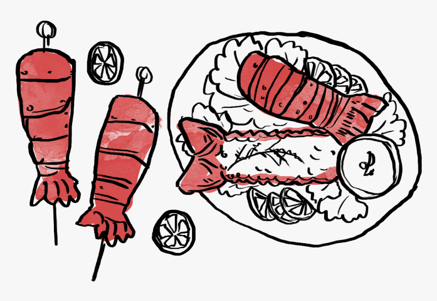 Lobster Tail Cartoon Transparent, HD Png Download , Transparent Png ...