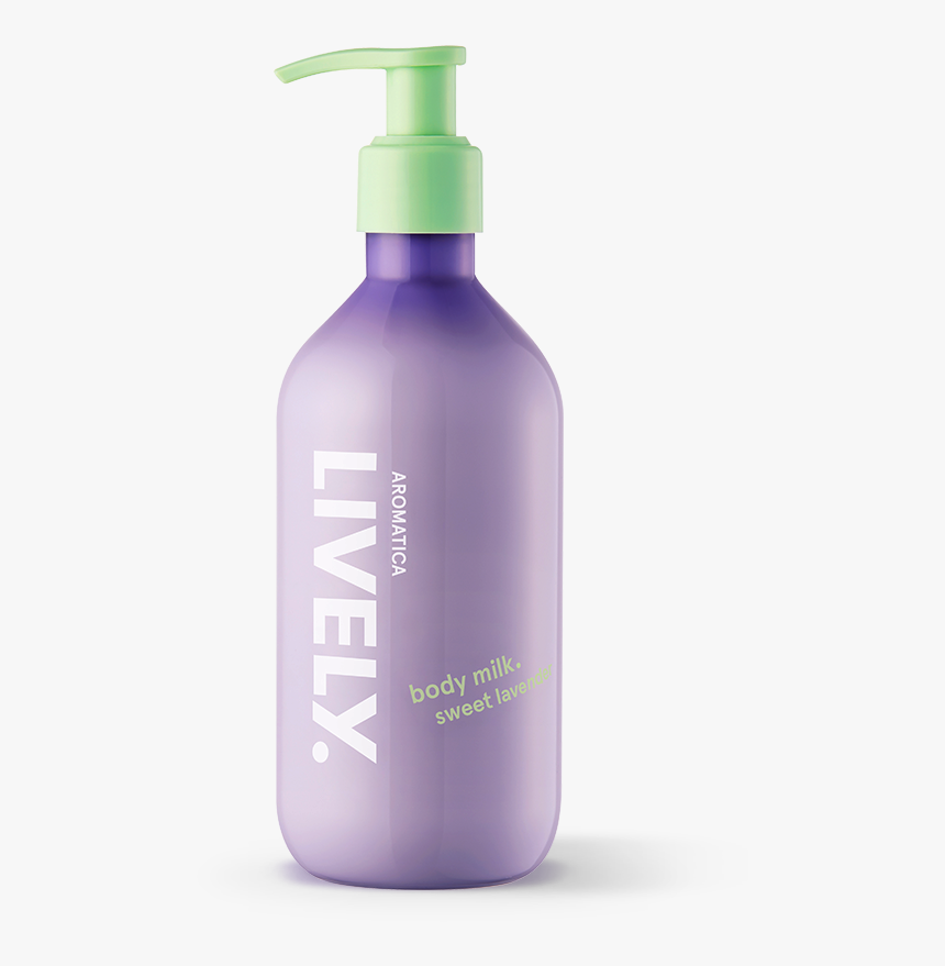 Lively Body Milk, Sweet Lavender - Plastic Bottle, HD Png Download ...