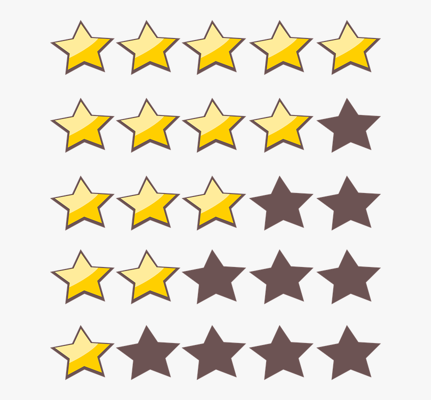 Rating Star Png Photo - 1 5 Star Rating, Transparent Png , Transparent ...