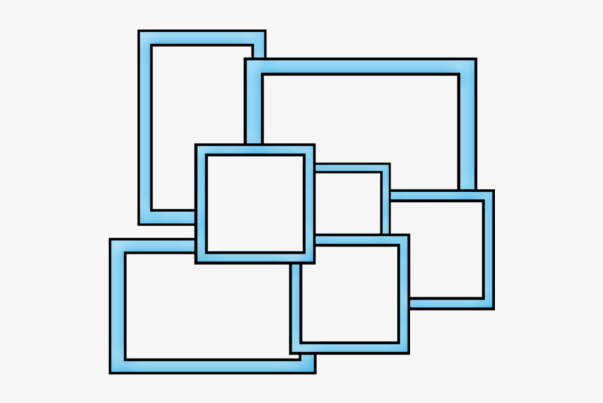 Collage Frame Png Photo - Frame Blue Simple Border Design, Transparent ...