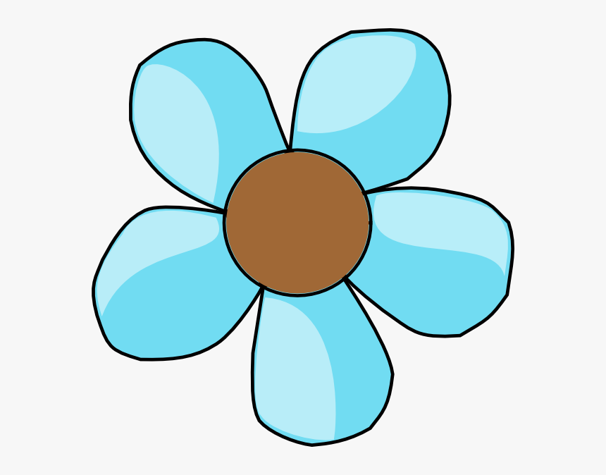 Turquoise Flower Cliparts - Cute Flower Clipart Png, Transparent Png ...