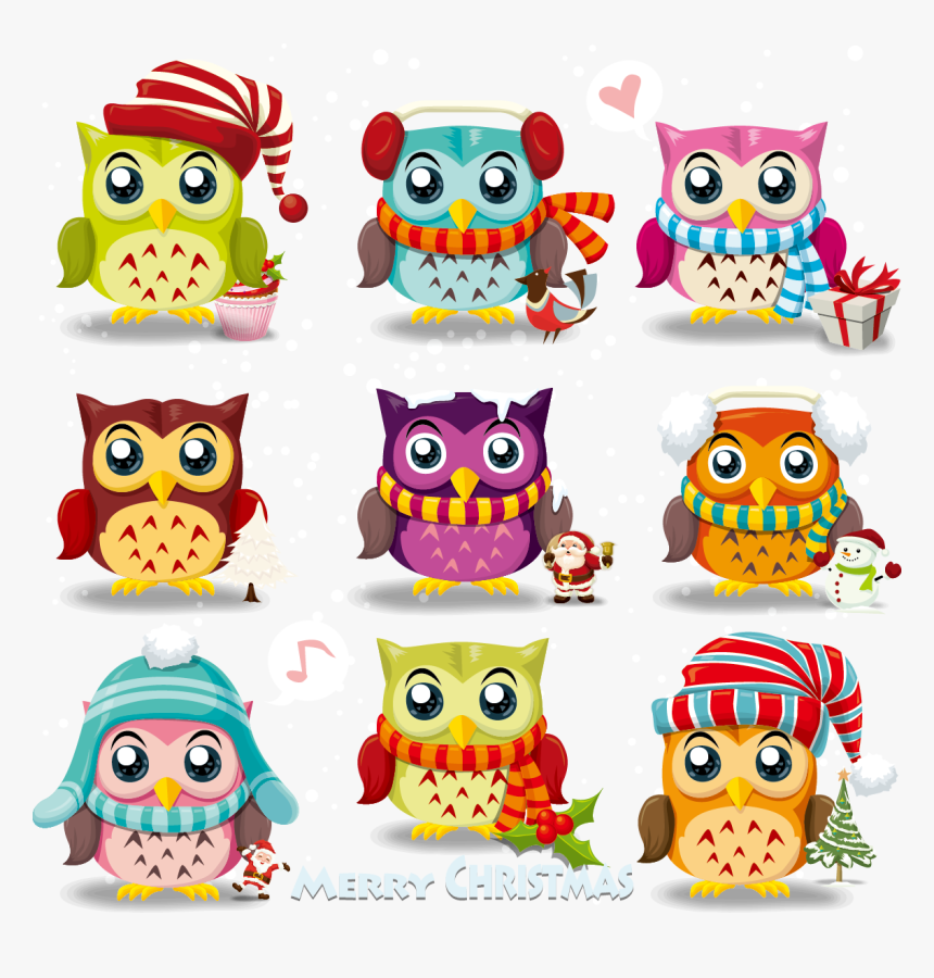 Cute Christmas Owl Clipart