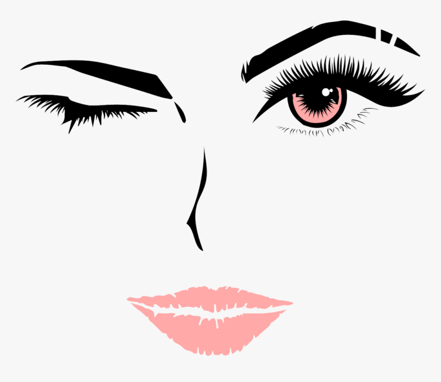 Clipart Eyelash And Lips , Transparent Cartoons - Lashes And Lips ...
