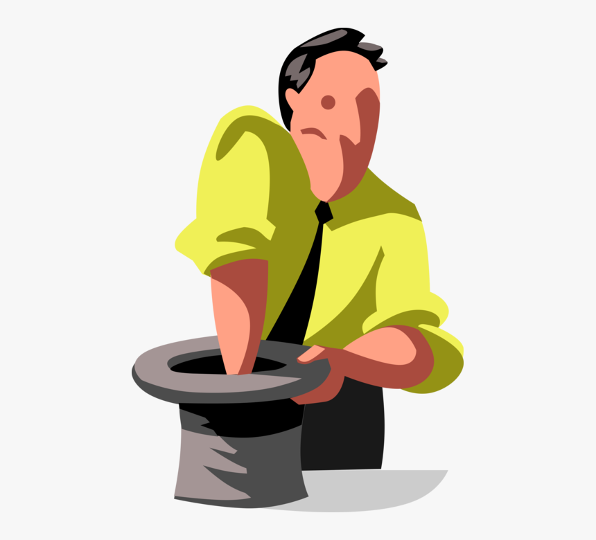 Vector Illustration Of Businessman Magician With Magic - Illustration ...