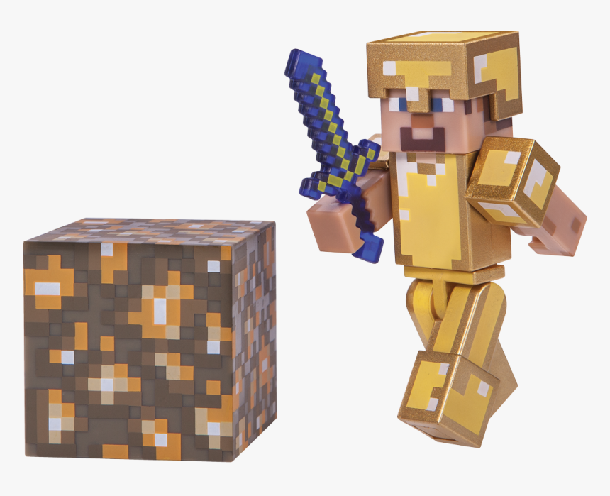 Transparent Steve Minecraft Clipart - Minecraft Steve In Golden Armor ...