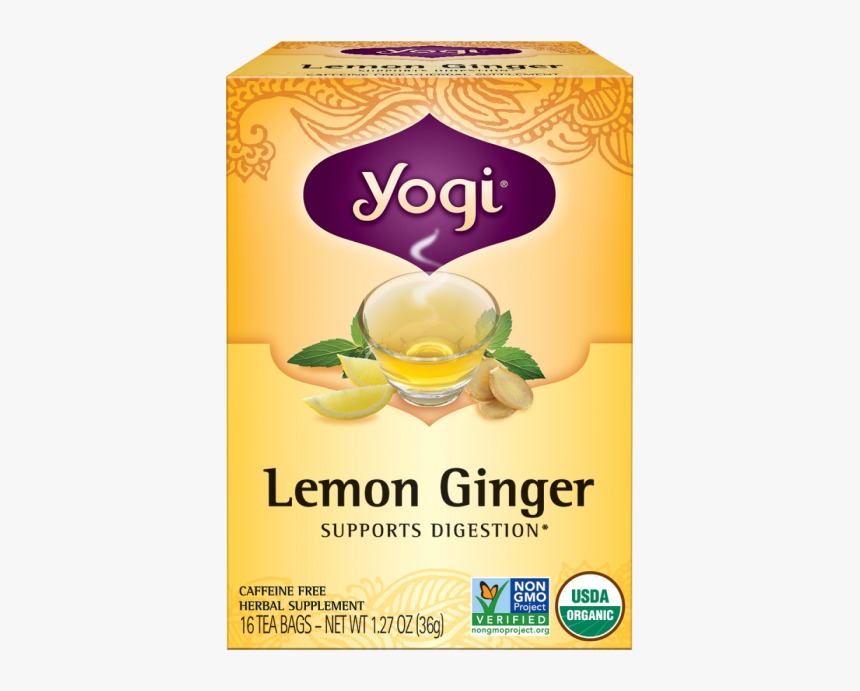 Yogi Lemon Ginger Tea, HD Png Download , Transparent Png Image - PNGitem
