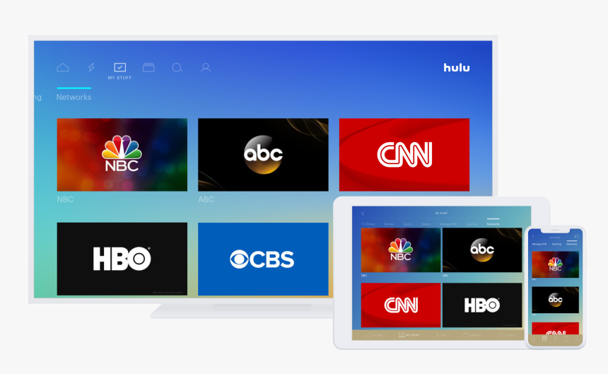 Hulu Interface On A Computer Monitor, Tablet, And Smartphone - Hbo, HD ...
