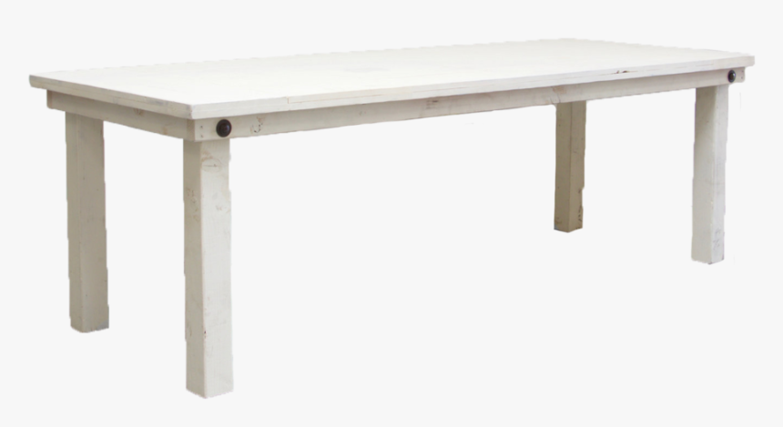 Vintage White 8ft Farm Table - Coffee Table, HD Png Download ...