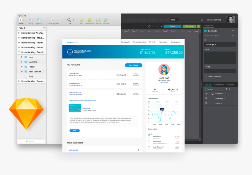 Sketch Plug-in Integration With Justinmind - Website Prototype, HD Png ...