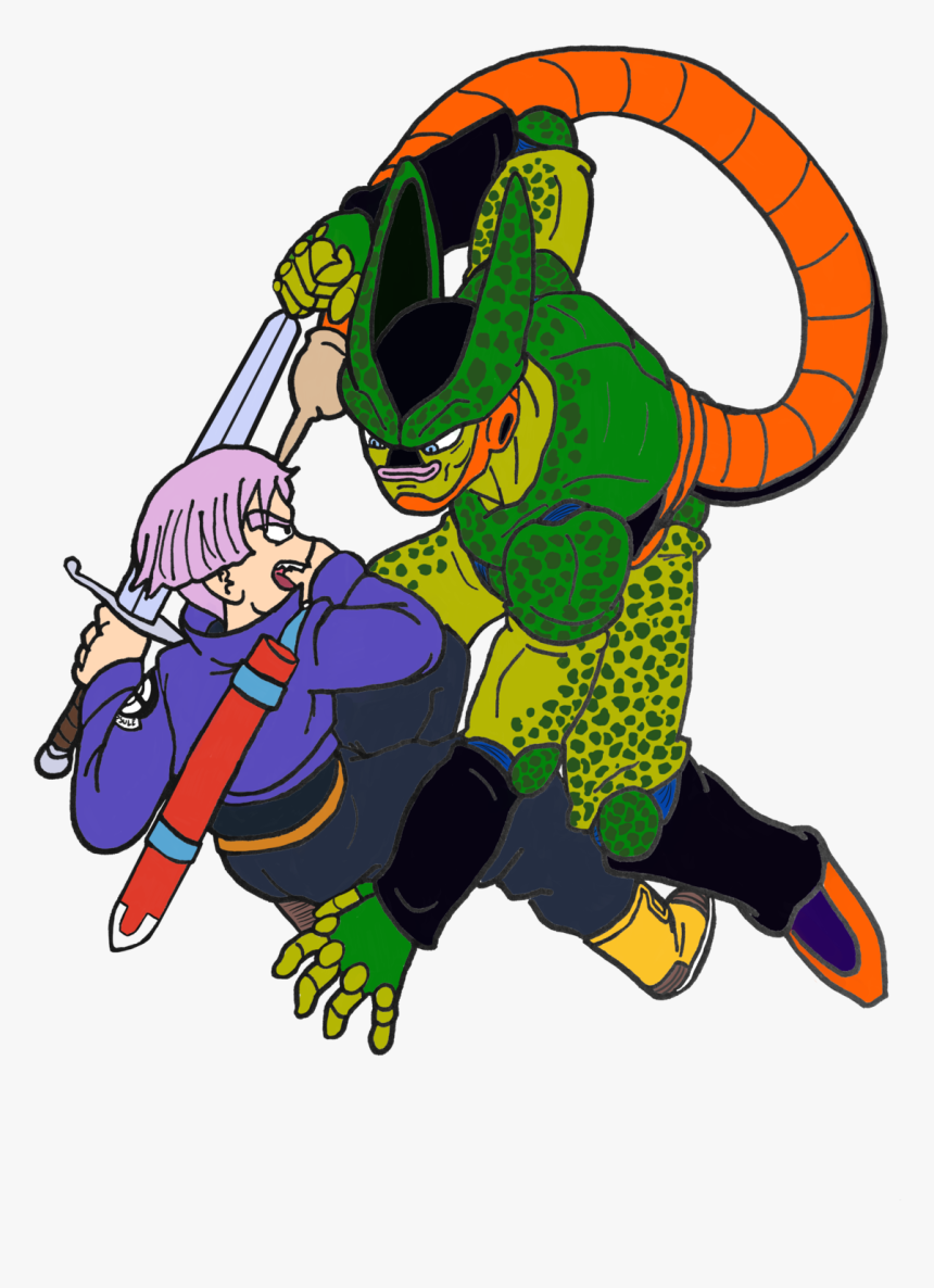 Trunks And Semi-perfect Cell In The Style Of That Cool - Semi Perfect ...