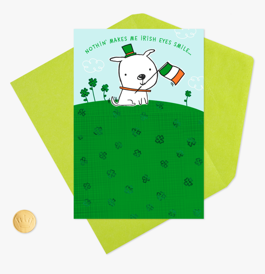 Dog With Irish Flag St - Paper, HD Png Download , Transparent Png Image ...