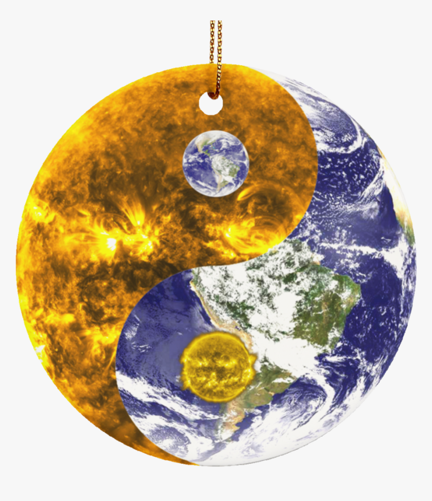 Yin Yang Earth Christmas Ornament - Ying And Yang Earth, HD Png ...