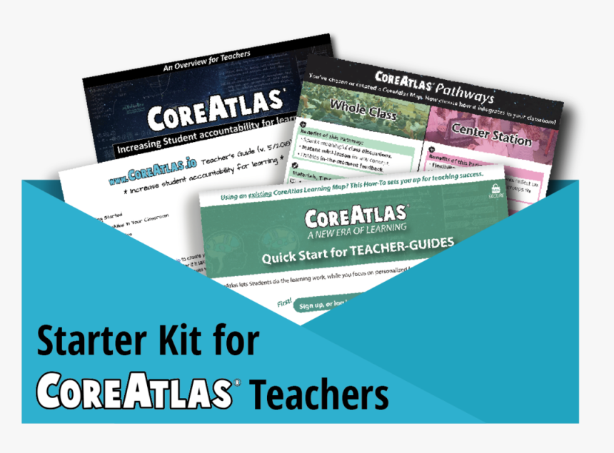 Starter Kit For Coreatlas Teachers Blue Button - Flyer, HD Png Download ...