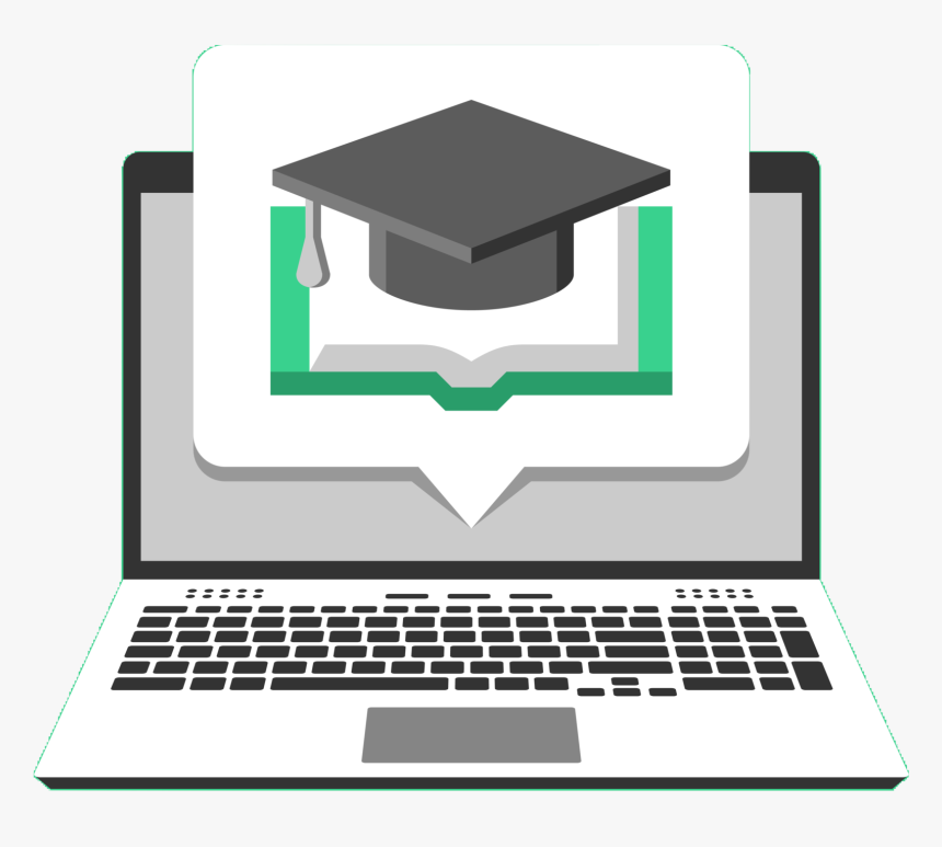 Laptop With Icon Of Graduation Cap For Accessibility - Anti Spyware, HD ...