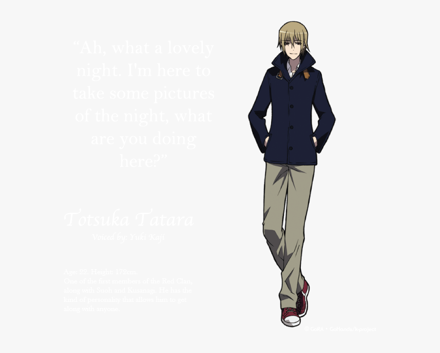 Totsuka Tatara - K Project Characters Name, HD Png Download ...