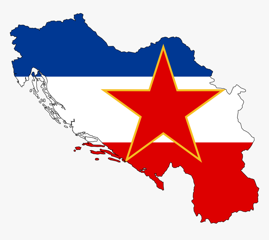 Yugoslavia Map With Flag, HD Png Download , Transparent Png Image - PNGitem
