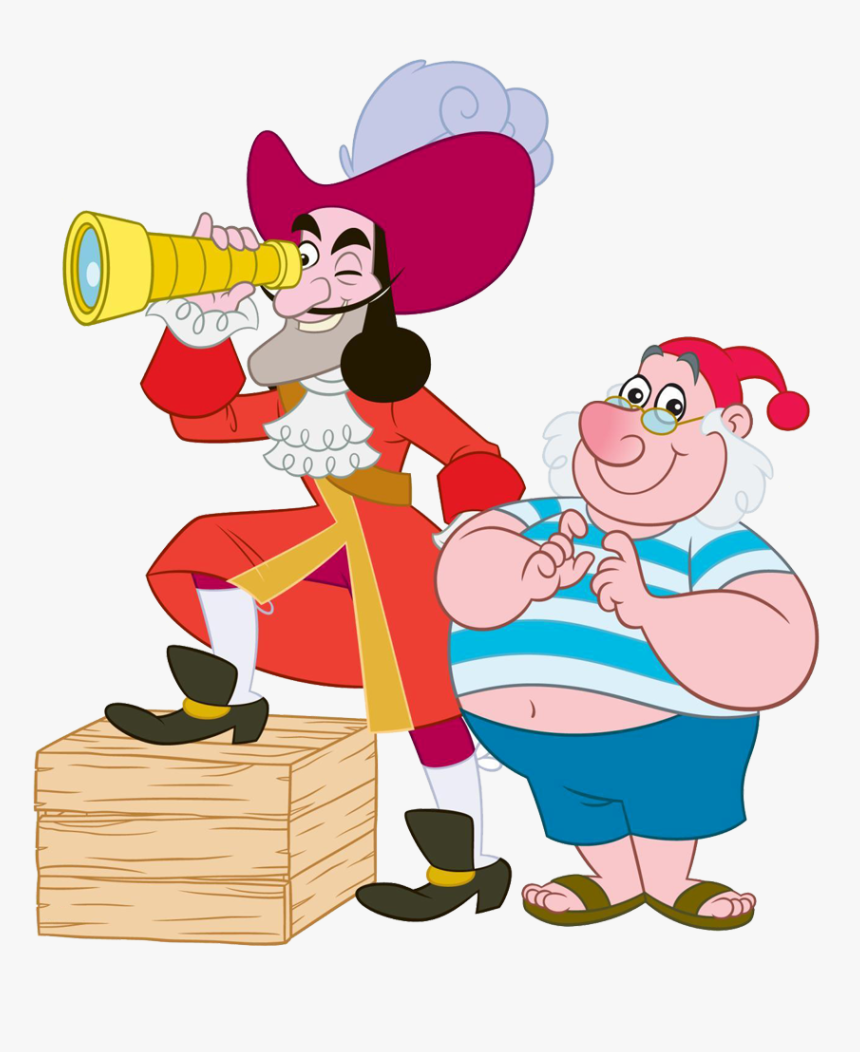Pirate Clipart Friend - Captain Hook & Mr. Smee - Jake, HD Png Download ...