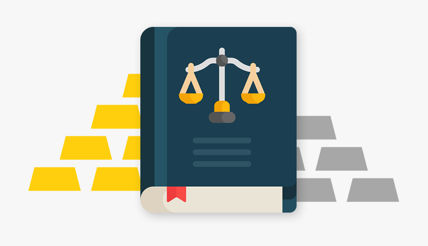 Gold And Silver Rules Law Book Icon - Graphic Design, HD Png Download ...