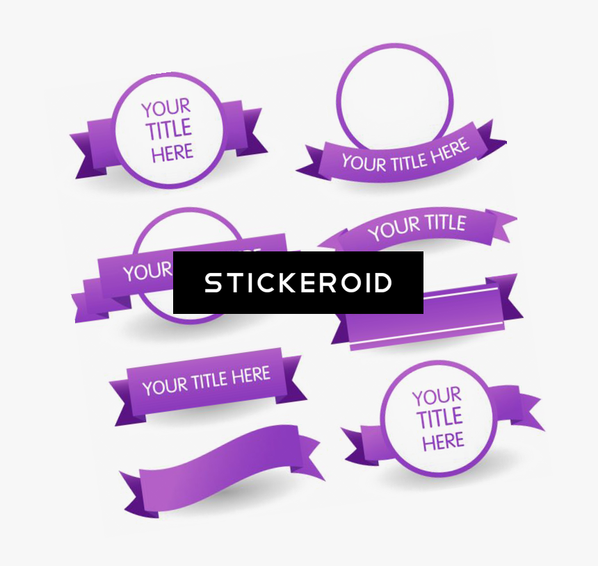 Purple Banner Art - Ribbon Banner Vector Png, Transparent Png ...