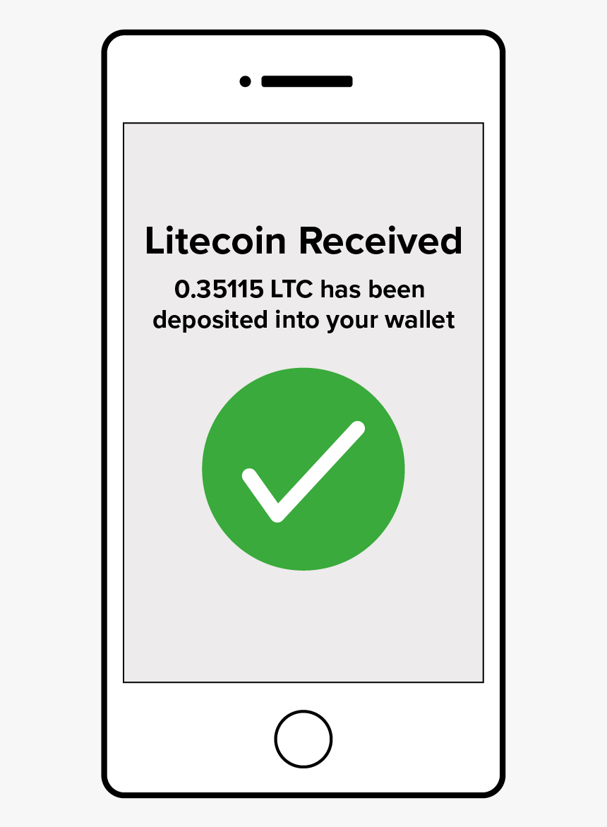 Receiving Litecoin In Litecoin Wallet - Iphone, HD Png Download ...