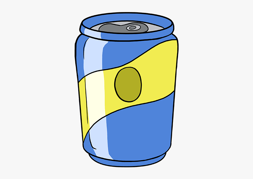 How To Draw Soda Can - Step By Step How To Draw A Can, HD Png Download ...