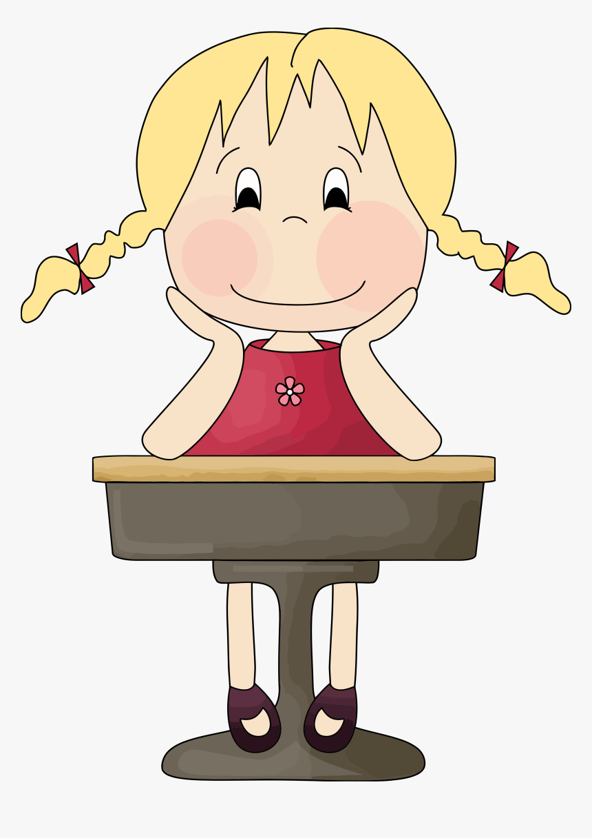 Yellow Girl Student Listening Clipart Png - Cartoon, Transparent Png ...