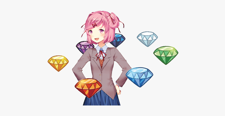 Doki Doki Literature Club Natsuki Sprites, HD Png Download ...