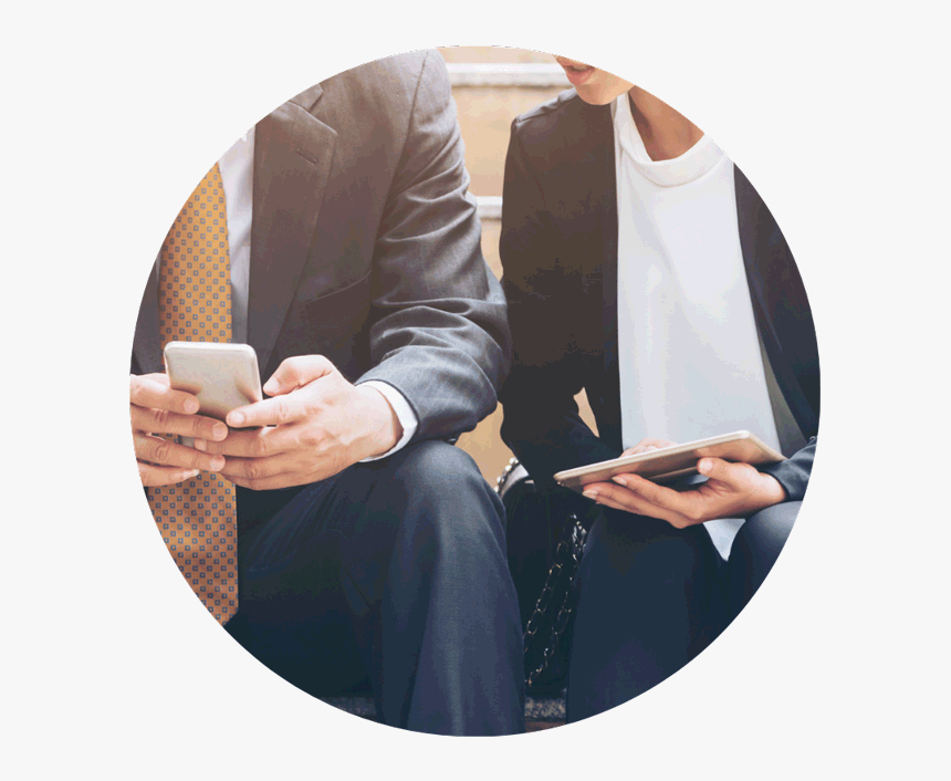 People Using Tablet And Emojis - Mobile Phone, HD Png Download ...