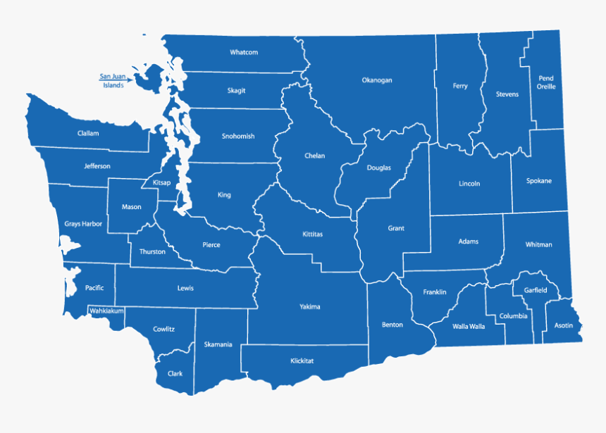 - Map Of Washington State , Png Download - Washington State Flag ...
