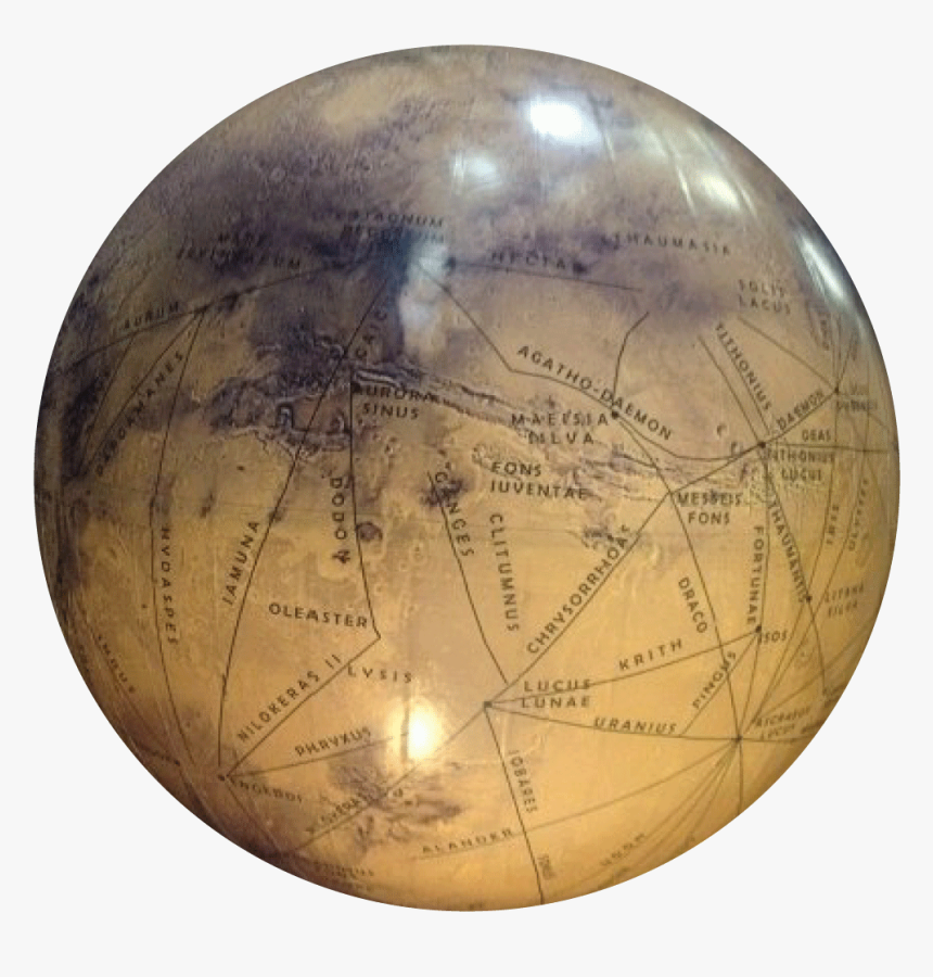 Canals Of Mars - Martian Globe Canals, HD Png Download , Transparent ...