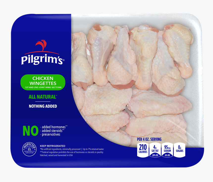 1st & 2nd Joint Wing Sections - Chicken Meat, HD Png Download ...