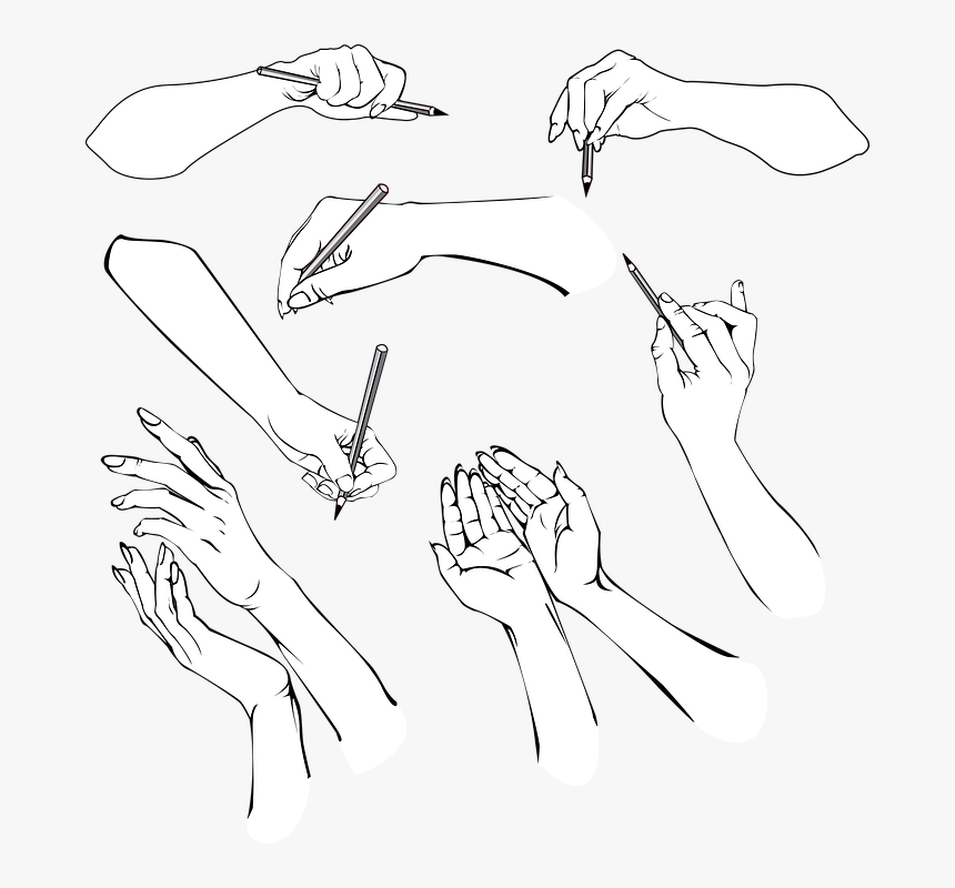Hands, Figure, Sketches, The Hand, People, Wrist - Illustration, HD Png ...