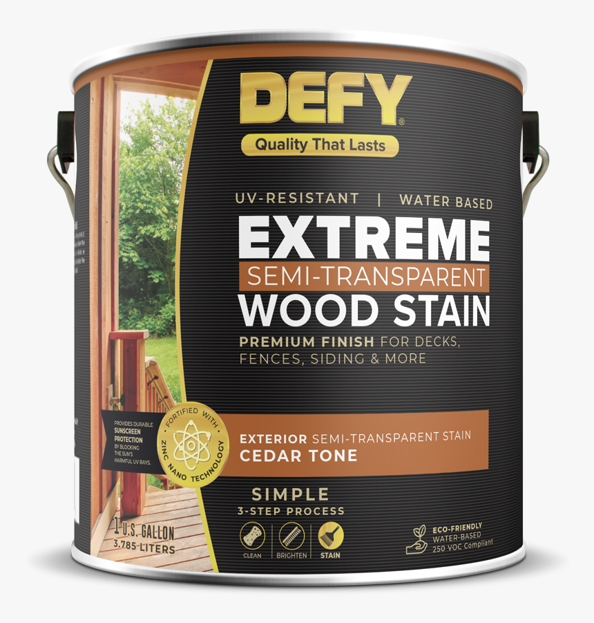 Defy Extreme Semi Transparent Wood Stain 1gal Cedar - Defy Extreme ...