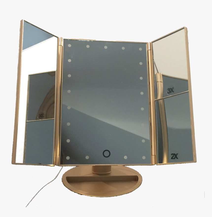 Led Light Vanity Makeup Mirror - Flat Panel Display, HD Png Download ...
