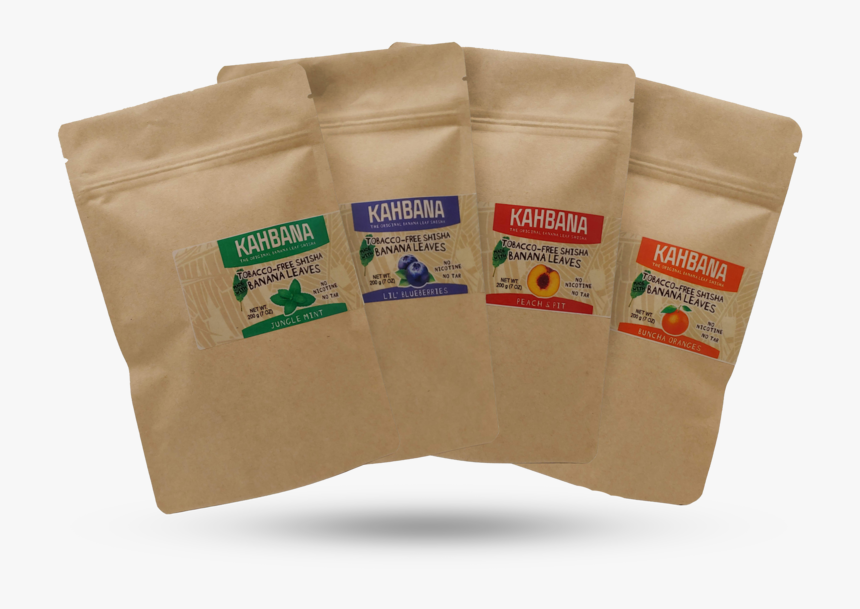Kahbana Original Banana Leaf Shisha 4 Pack - Bag, HD Png Download ...