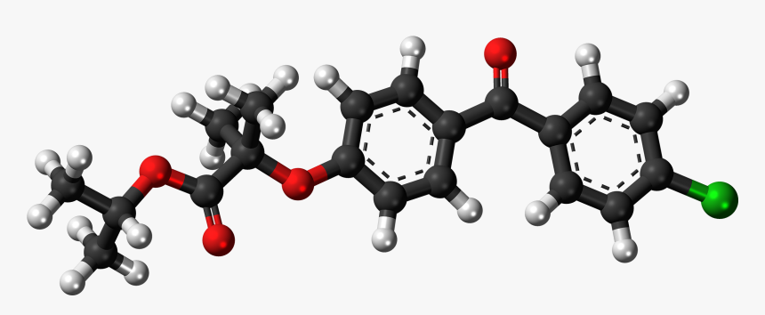 Fenofibrate Molecule Ball - Mbba, HD Png Download , Transparent Png ...