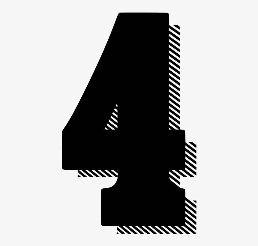 Number 4 Drop Shadow, HD Png Download , Transparent Png Image - PNGitem