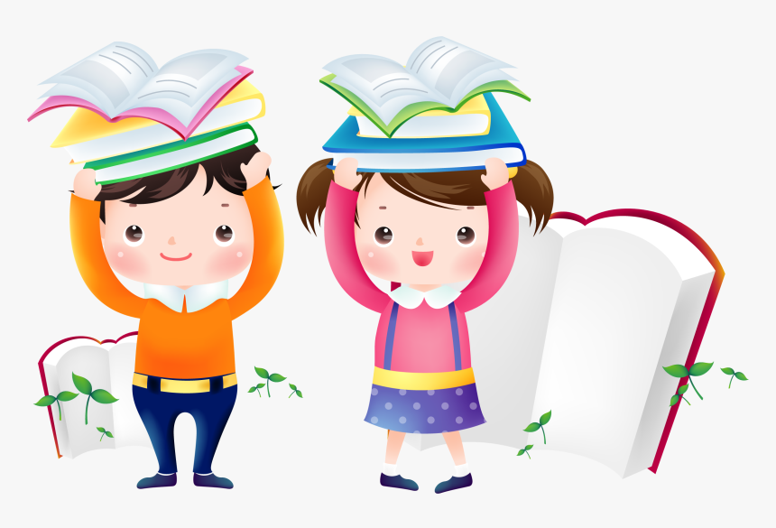 Child Cartoon Learning Silhouette - Classmates Clipart Png, Transparent ...