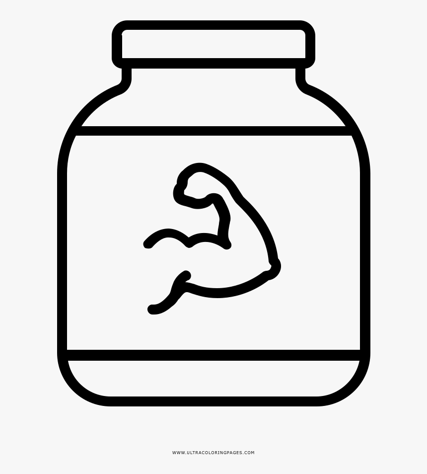 Protein Powder Coloring Page Ultra Coloring Pages Black - Protein ...