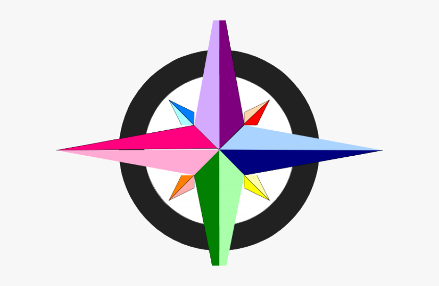 Compass Clipart Colorful - Transparent Background Compass Clipart, HD ...