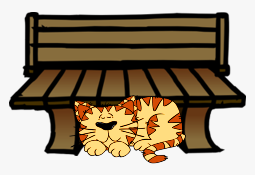 Cat Under The Table Clipart No Background