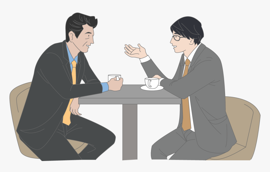 2 Person Speaking Cartoon, HD Png Download , Transparent Png Image ...