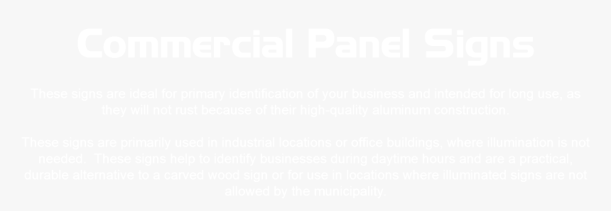 commercial Panel Signs These Signs Are Ideal For Primary, HD Png ...