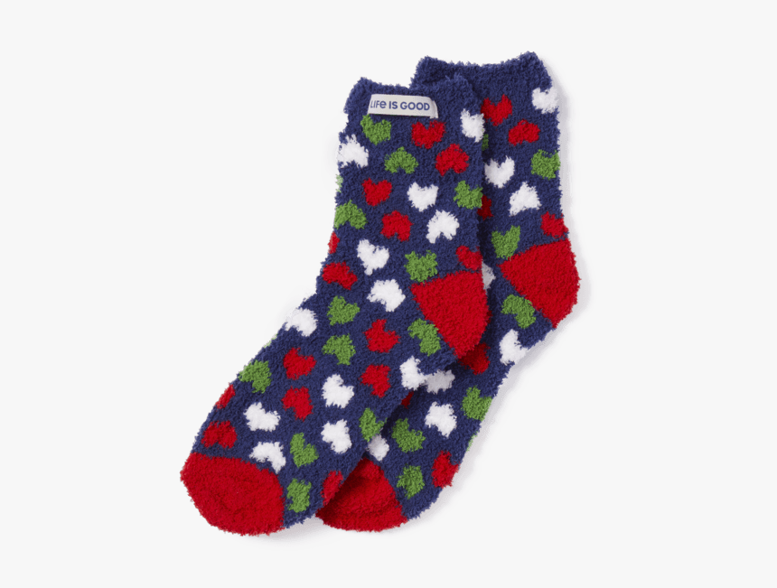 Holiday Heart Pattern Snuggle Socks - Sock, HD Png Download ...