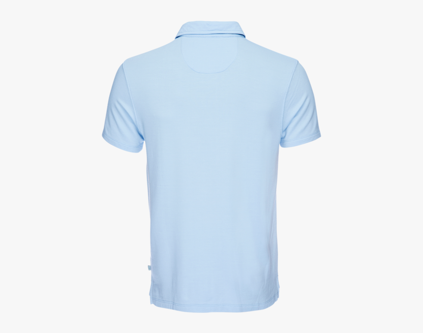 Nicholas Modal Polo In Light Blue - Light Blue Polo Shirt Back, HD Png ...
