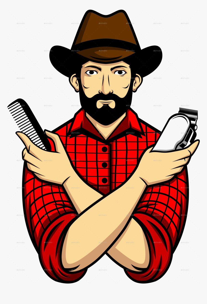 Cowboy Barber Shop , Png Download - Barber Shop Stickers En Png ...
