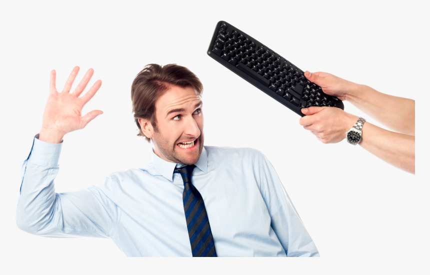 Funny Guy Png Image - Man Getting Hit With Keyboard, Transparent Png ...